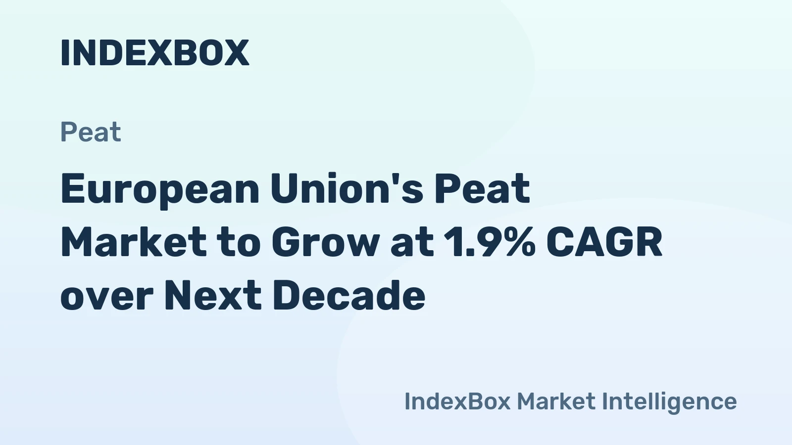 European Union's Peat Market to Grow at 1.9% CAGR over Next Decade
