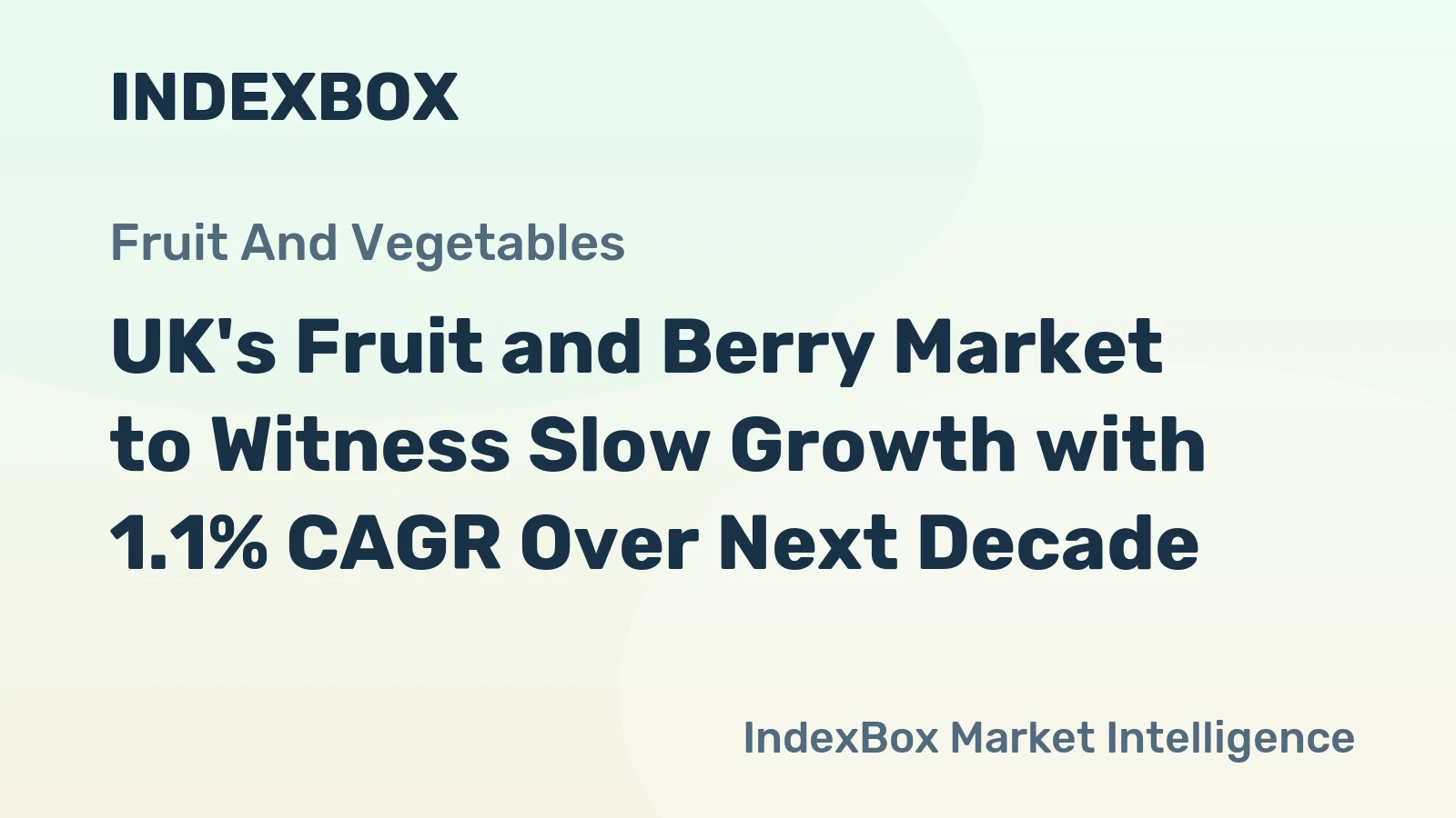 UK's Fruit and Berry Market to Witness Slow Growth with 1.1% CAGR Over Next Decade