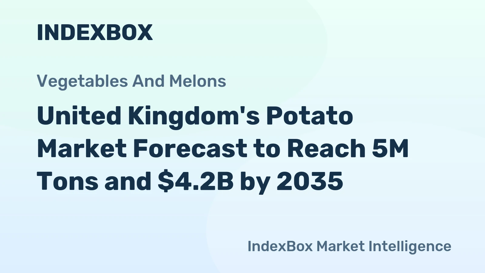 United Kingdom's Potato Market Forecast to Reach 5M Tons and $4.2B by 2035