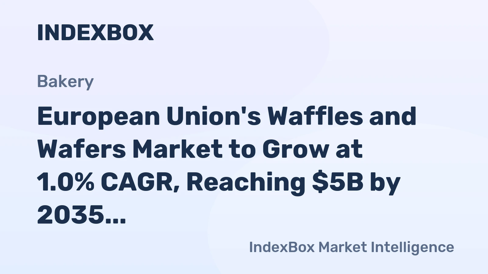 European Union's Waffles and Wafers Market to Grow at 1.0% CAGR, Reaching $5B by 2035