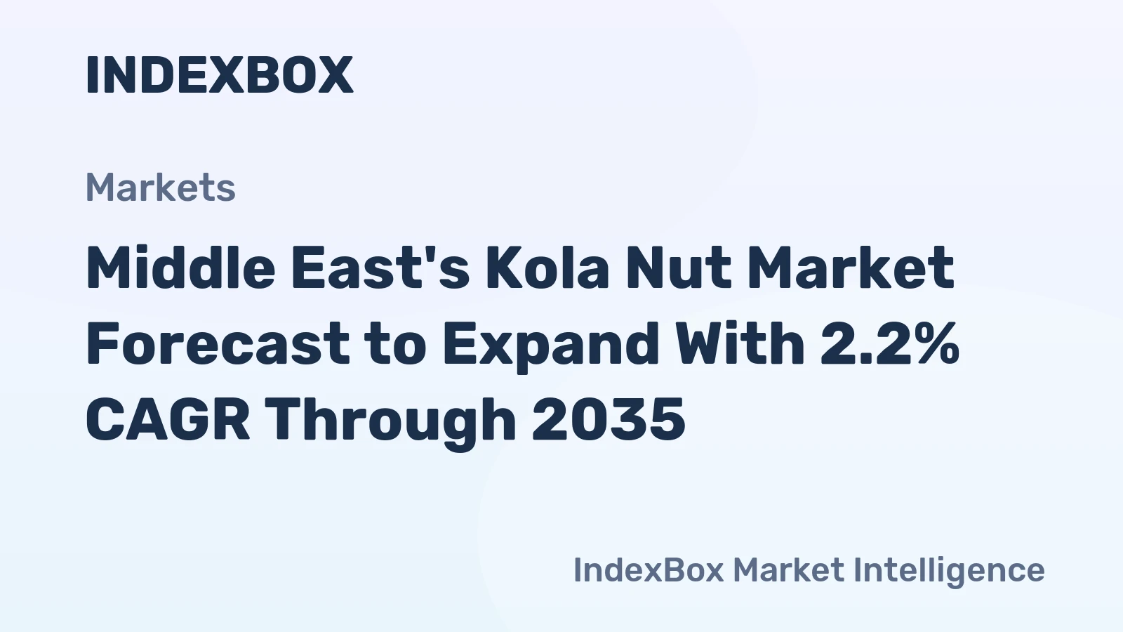 Middle East's Kola Nut Market Forecast to Expand With 2.2% CAGR Through 2035