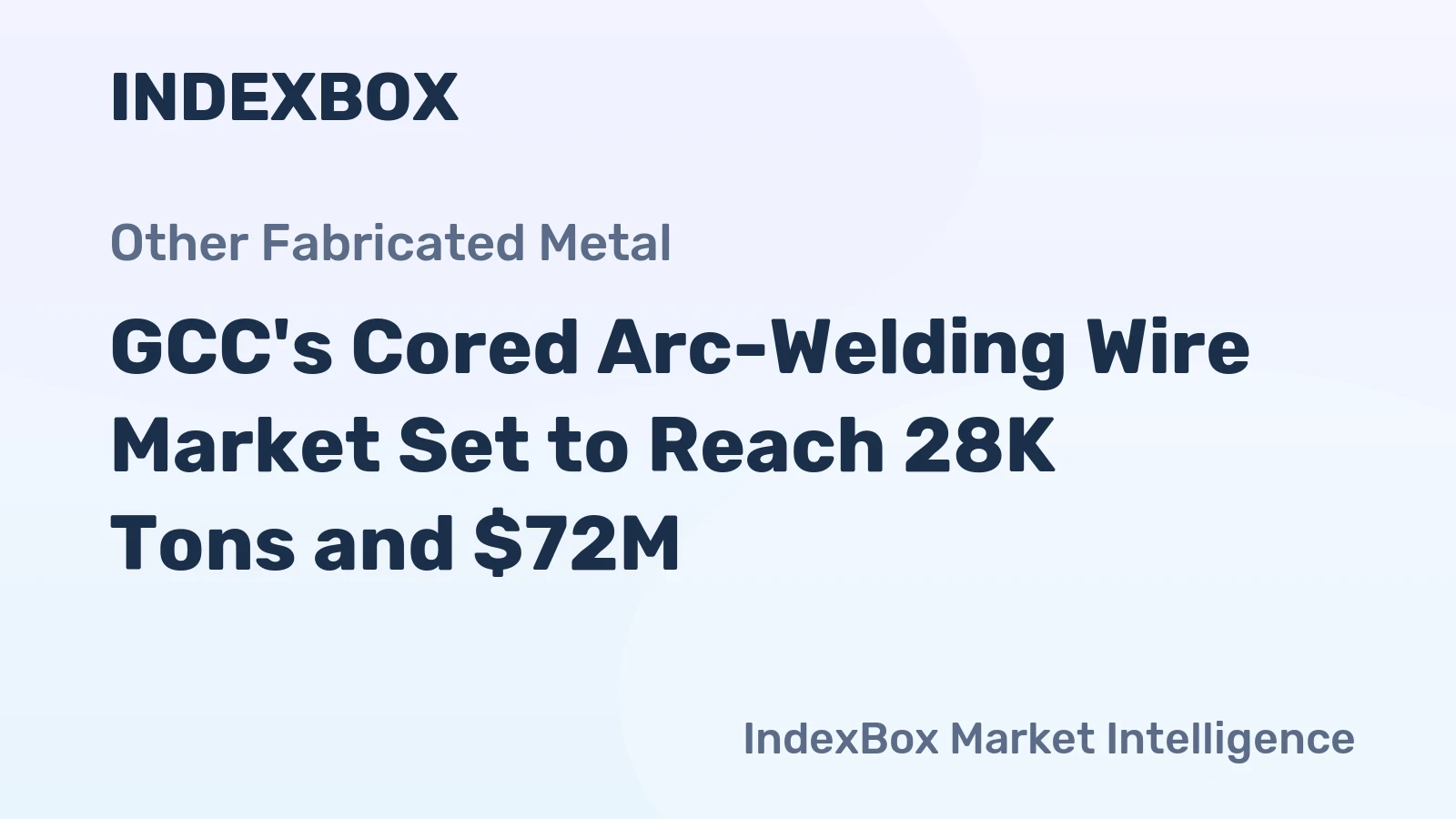 GCC's Cored Arc-Welding Wire Market Set to Reach 28K Tons and $72M