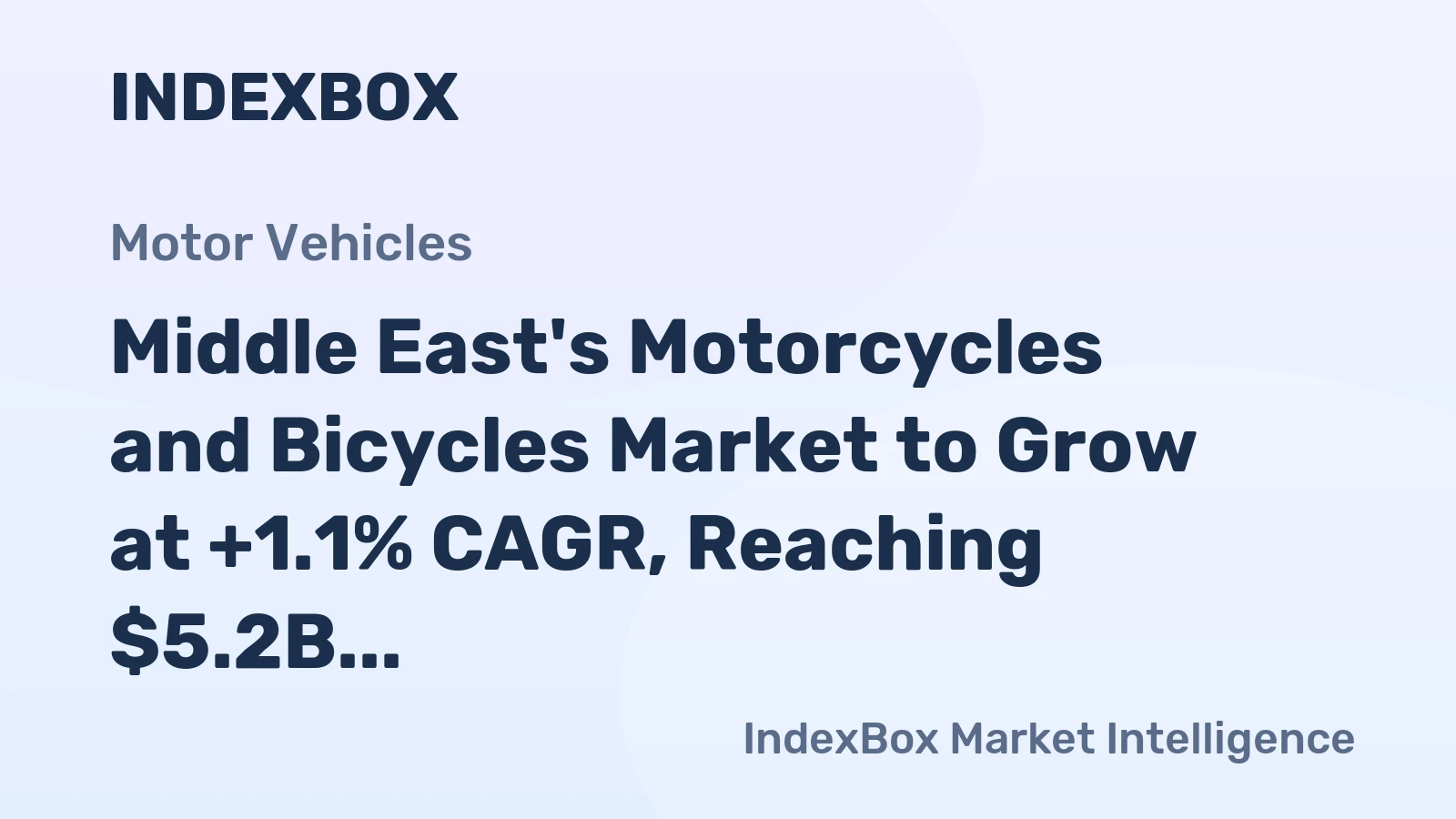 Middle East's Motorcycles and Bicycles Market to Grow at +1.1% CAGR, Reaching $5.2B by 2035