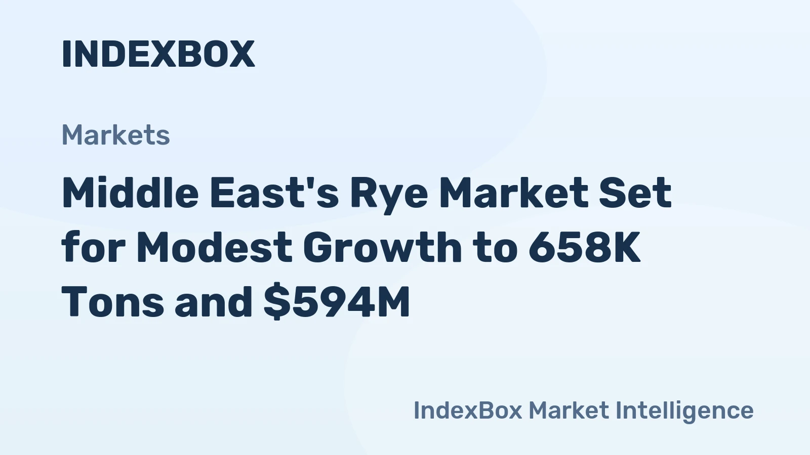 Middle East's Rye Market Set for Modest Growth to 658K Tons and $594M