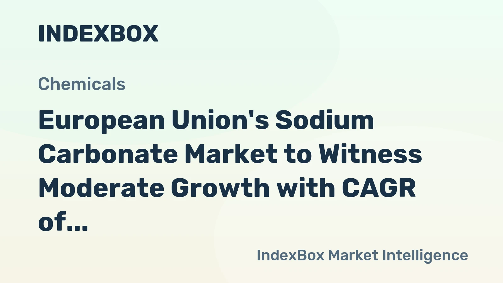 European Union's Sodium Carbonate Market to Witness Moderate Growth with CAGR of +0.9% from 2024-2035