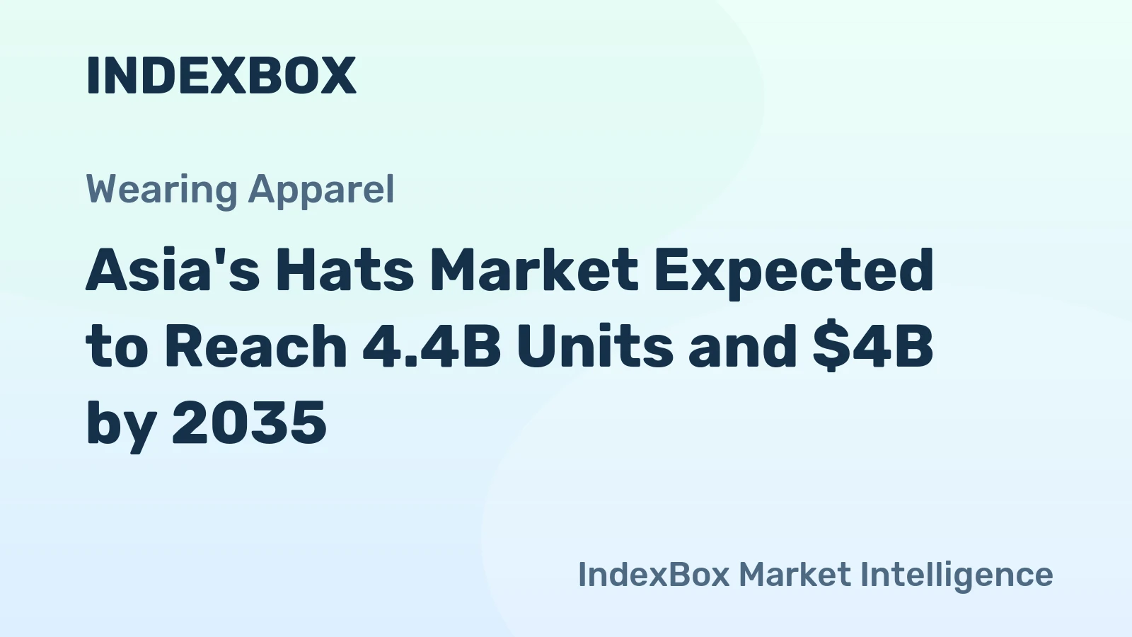 Asia's Hats Market Expected to Reach 4.4B Units and $4B by 2035