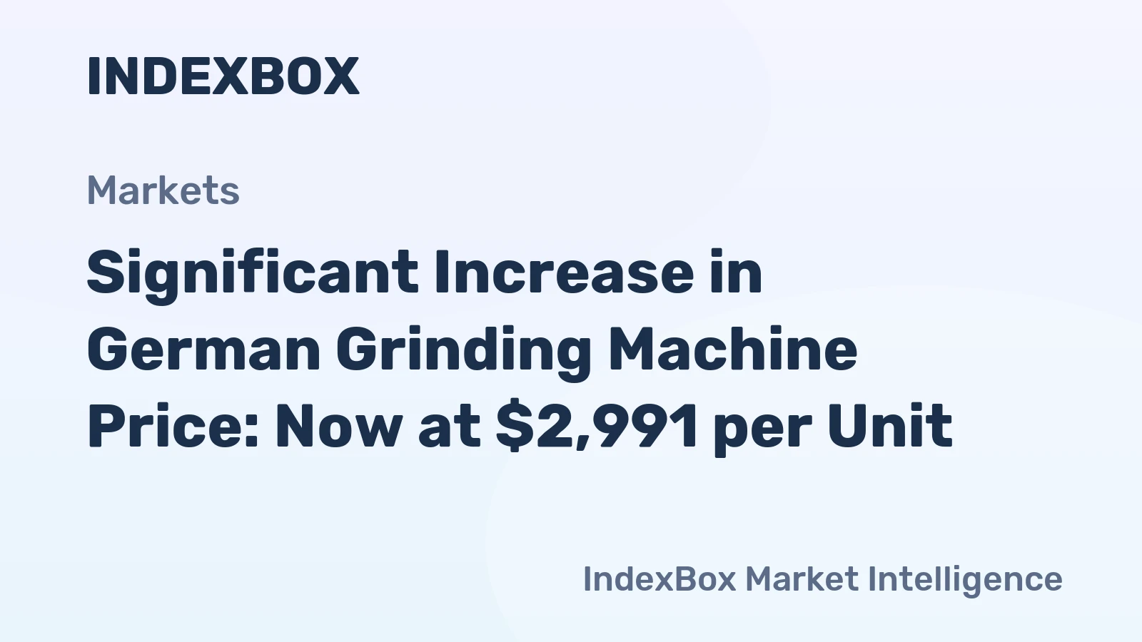Significant Increase in German Grinding Machine Price: Now at $2,991 per Unit