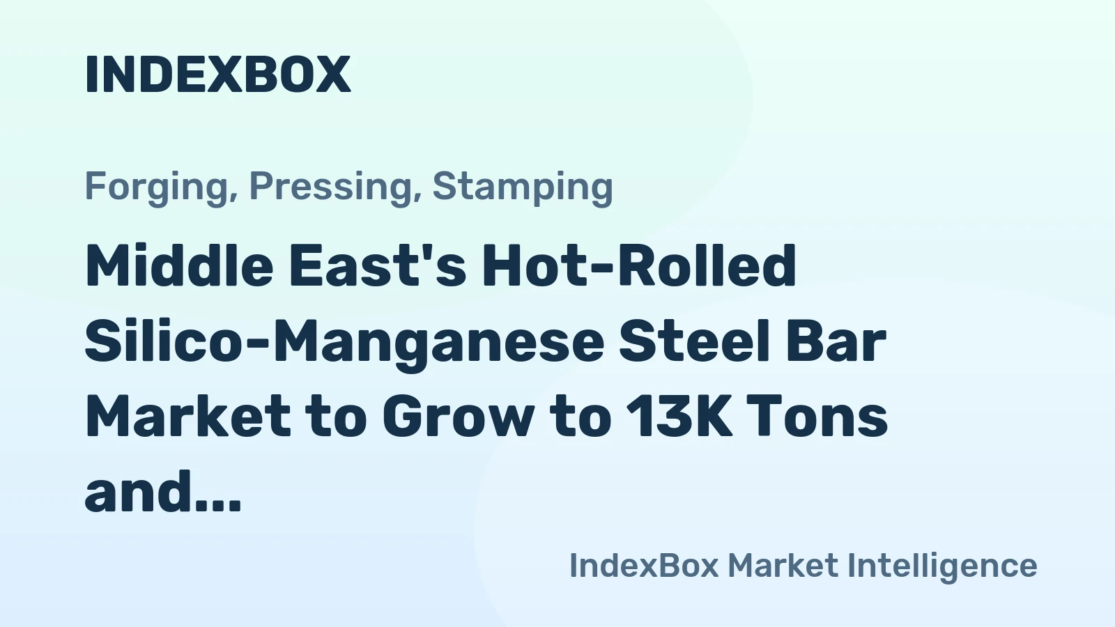 Middle East's Hot-Rolled Silico-Manganese Steel Bar Market to Grow to 13K Tons and $14M by 2035