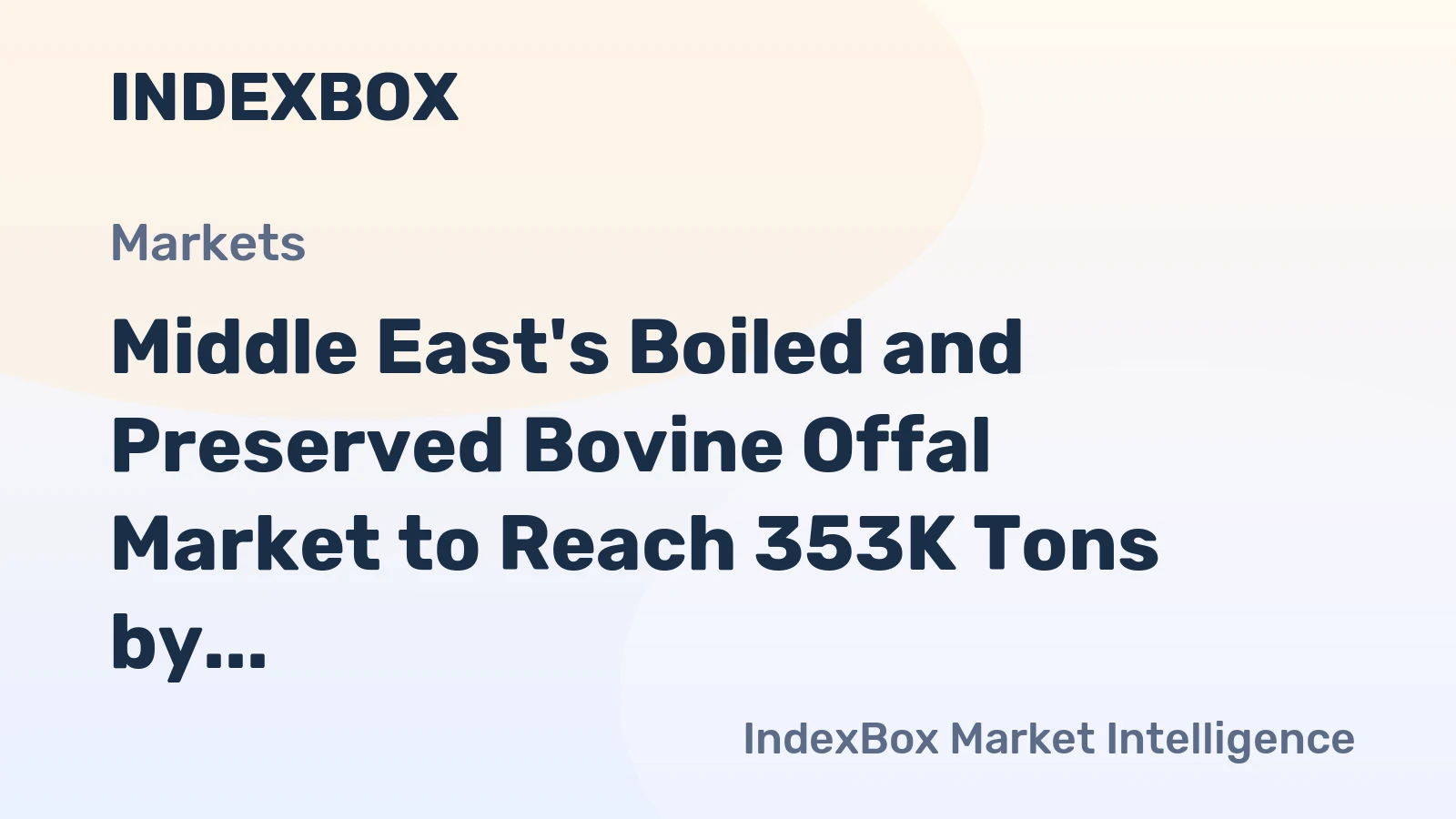 Middle East's Boiled and Preserved Bovine Offal Market to Reach 353K Tons by 2035, Valued at $1.8B