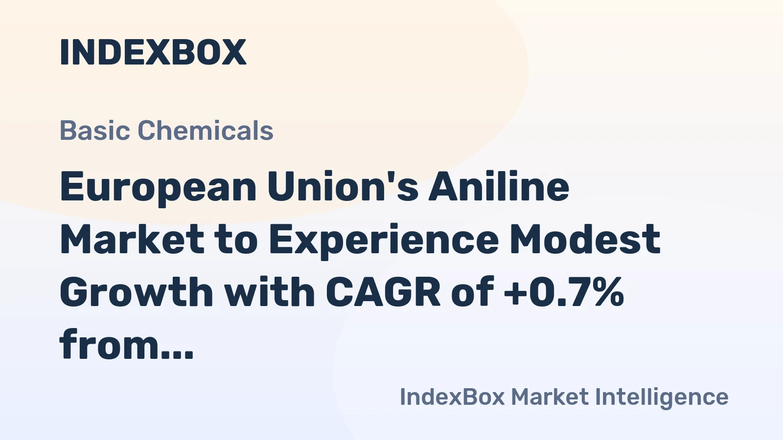 European Union's Aniline Market to Experience Modest Growth with CAGR of +0.7% from 2024 to 2035