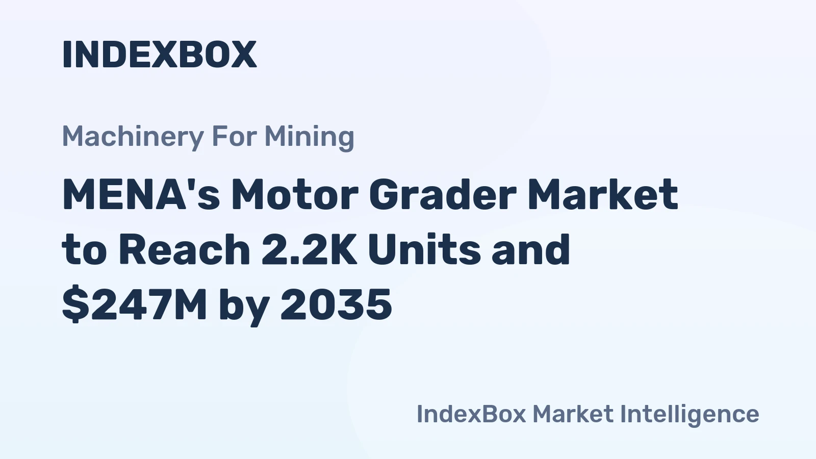 MENA's Motor Grader Market to Reach 2.2K Units and $247M by 2035