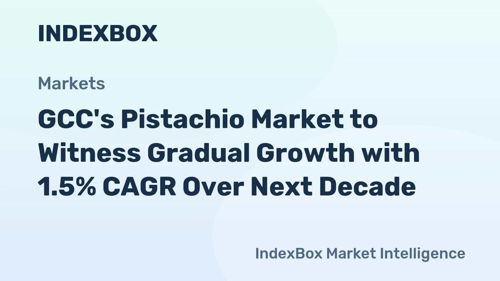 GCC's Pistachio Market to Witness Gradual Growth with 1.5% CAGR Over Next Decade
