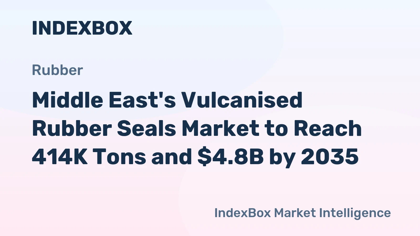 Middle East's Vulcanised Rubber Seals Market to Reach 414K Tons and $4.8B by 2035