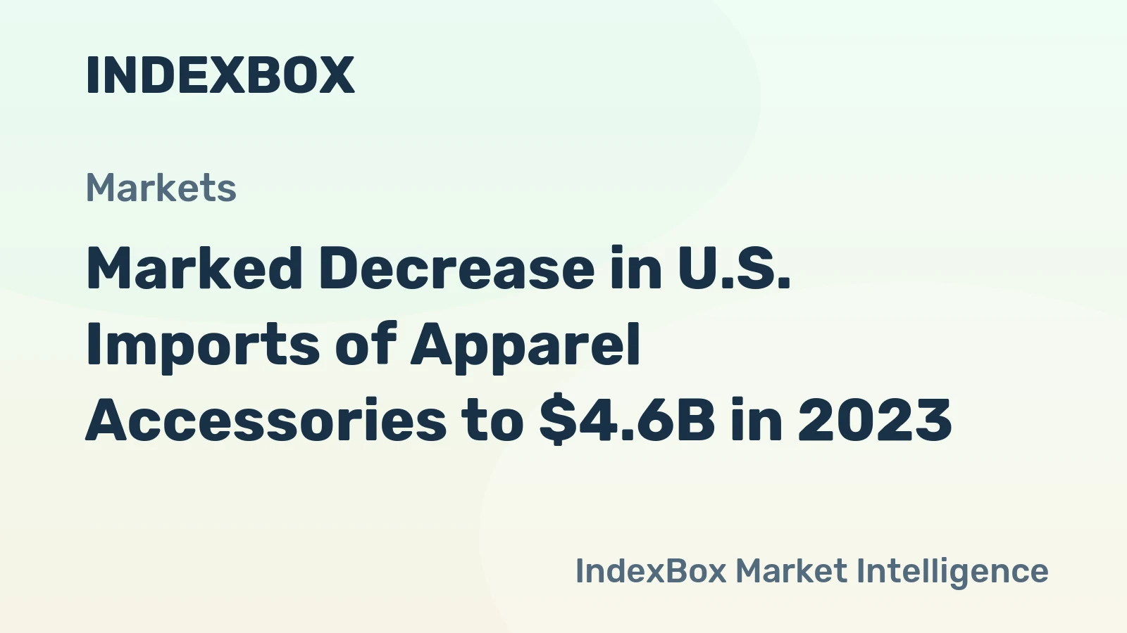 Marked Decrease in U.S. Imports of Apparel Accessories to $4.6B in 2023
