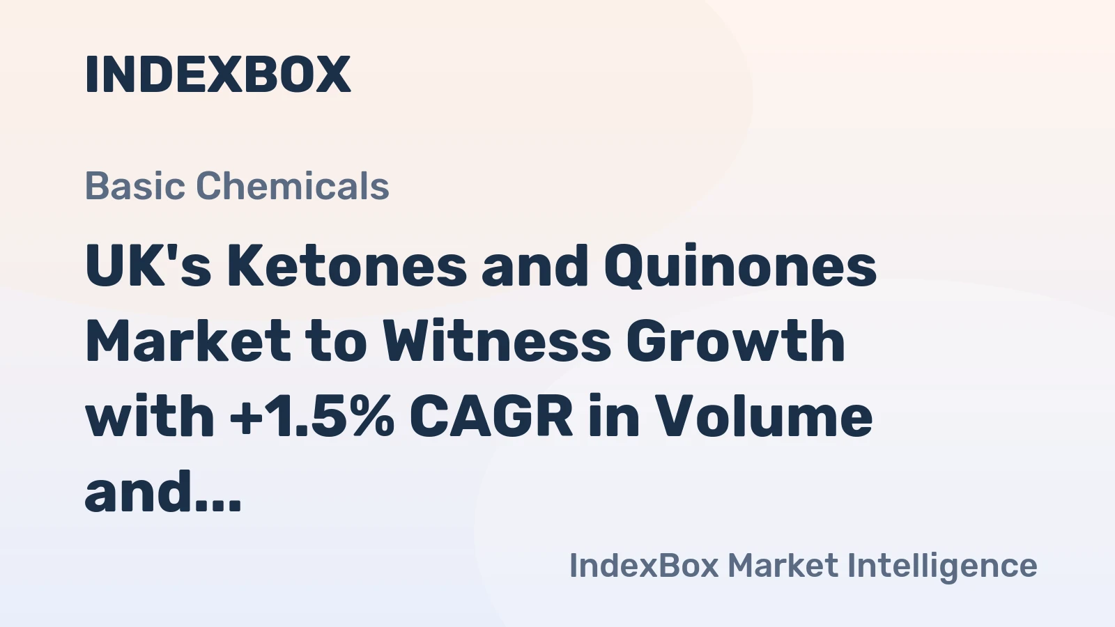 UK's Ketones and Quinones Market to Witness Growth with +1.5% CAGR in Volume and +3.0% CAGR in Value by 2035