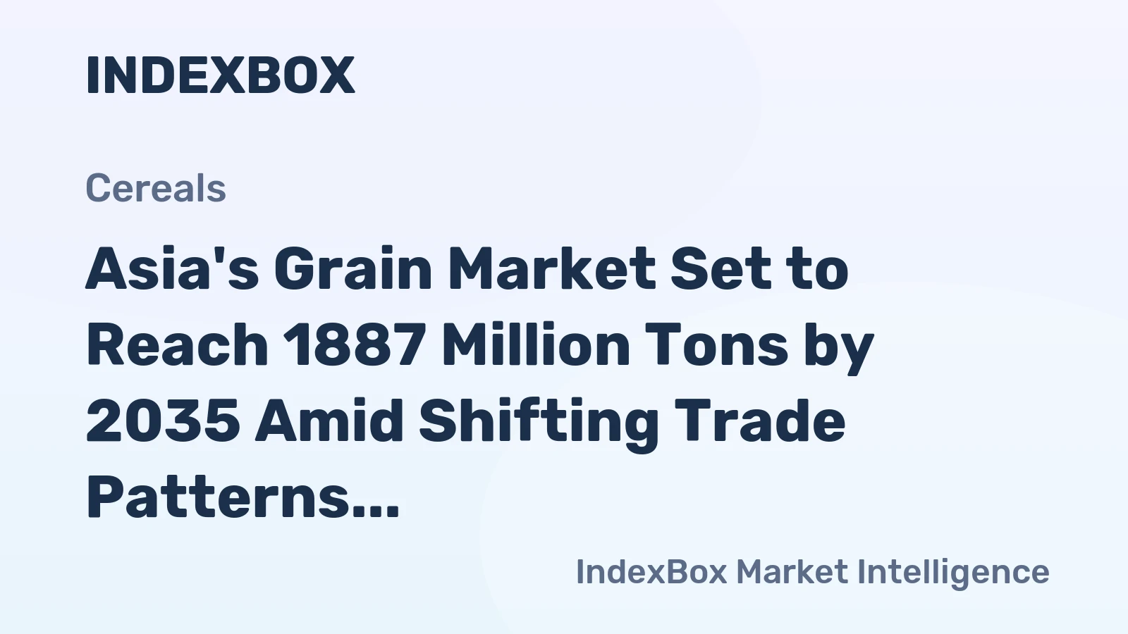 Asia's Grain Market Set to Reach 1887 Million Tons by 2035 Amid Shifting Trade Patterns