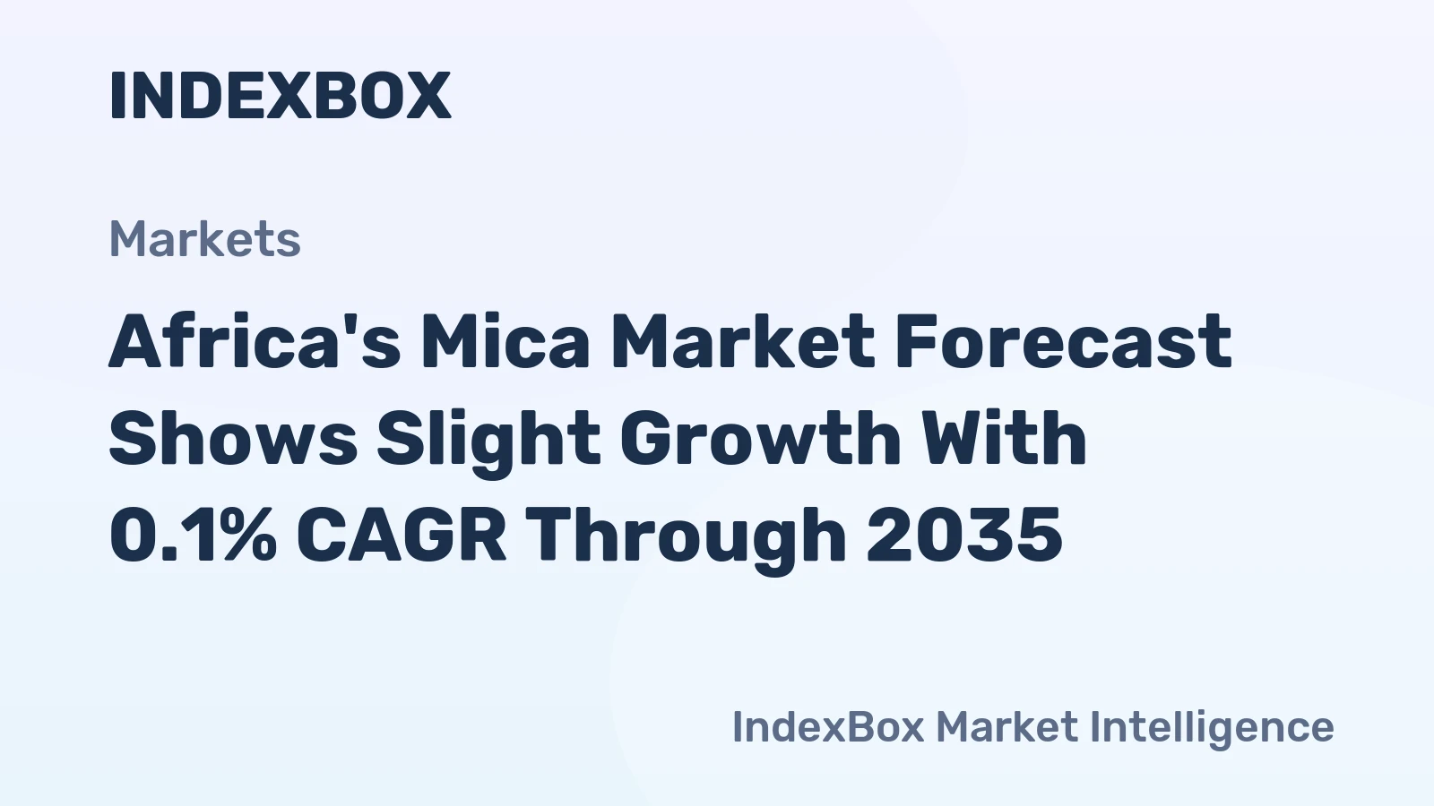 Africa's Mica Market Forecast Shows Slight Growth With 0.1% CAGR Through 2035
