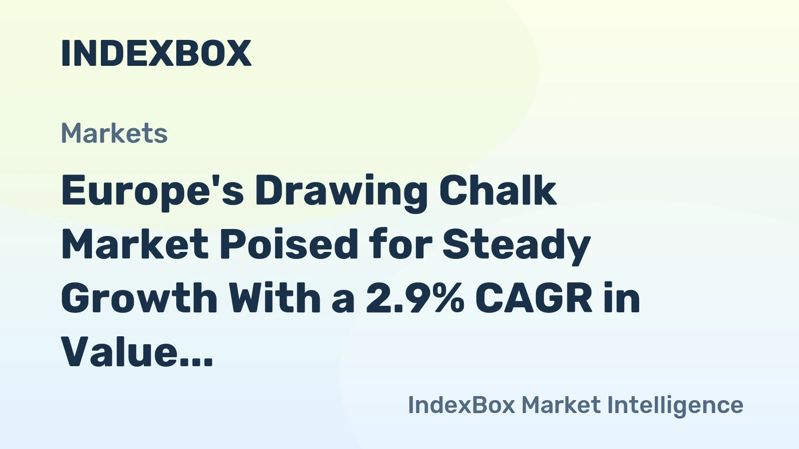 Europe's Drawing Chalk Market Poised for Steady Growth With a 2.9% CAGR in Value Through 2035
