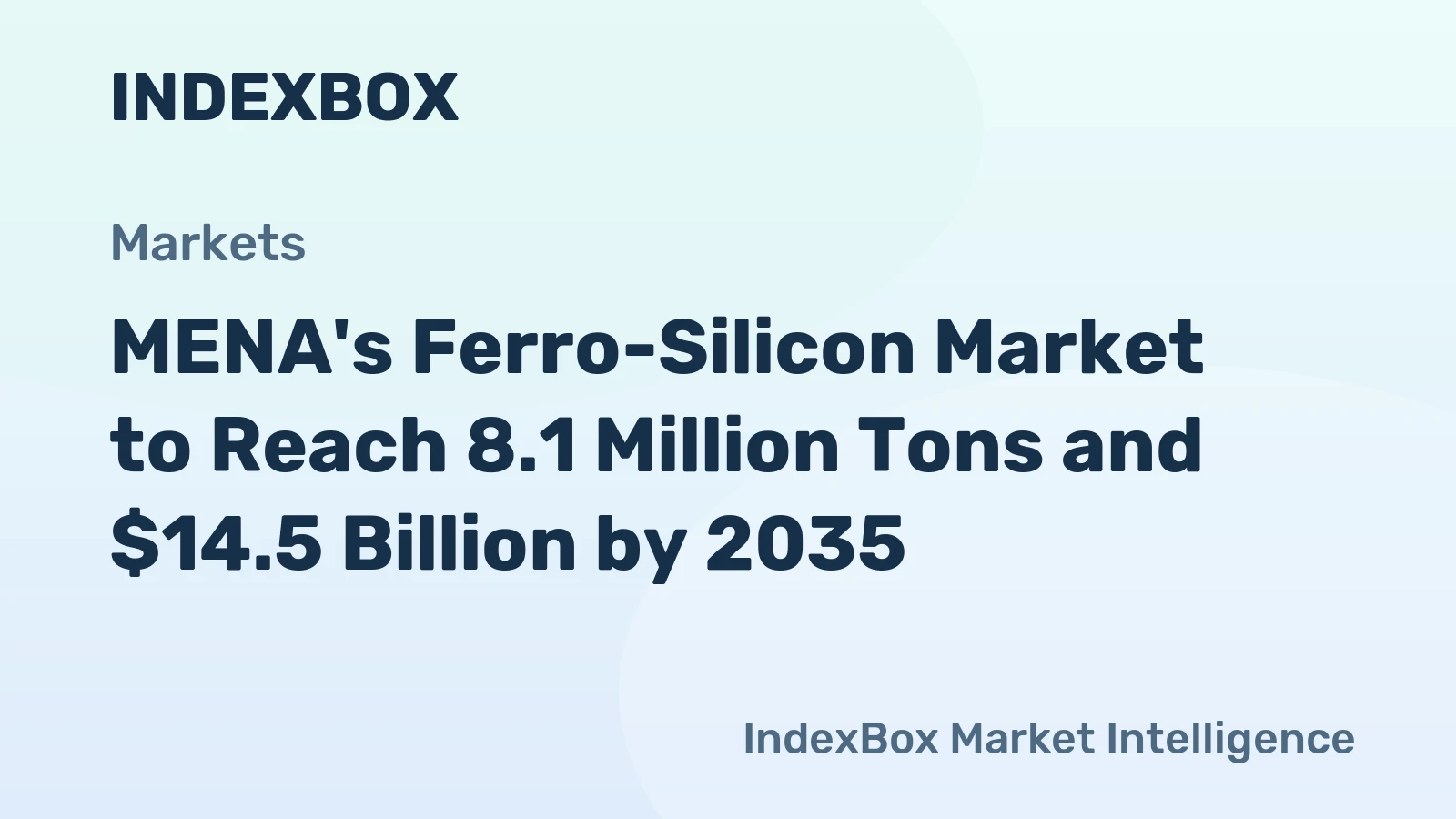 MENA's Ferro-Silicon Market to Reach 8.1 Million Tons and $14.5 Billion by 2035