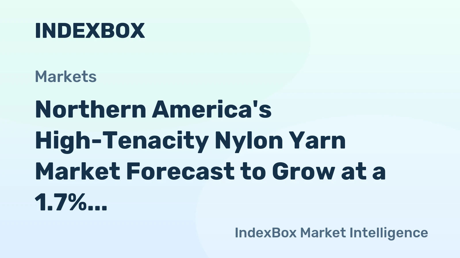 Northern America's High-Tenacity Nylon Yarn Market Forecast to Grow at a 1.7% Value CAGR