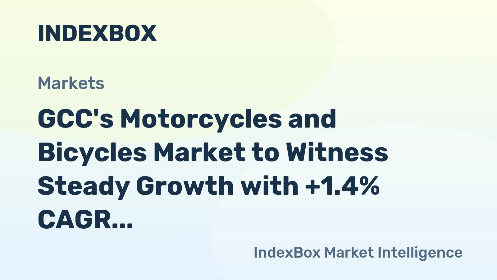 GCC's Motorcycles and Bicycles Market to Witness Steady Growth with +1.4% CAGR Forecasted from 2024 to 2035