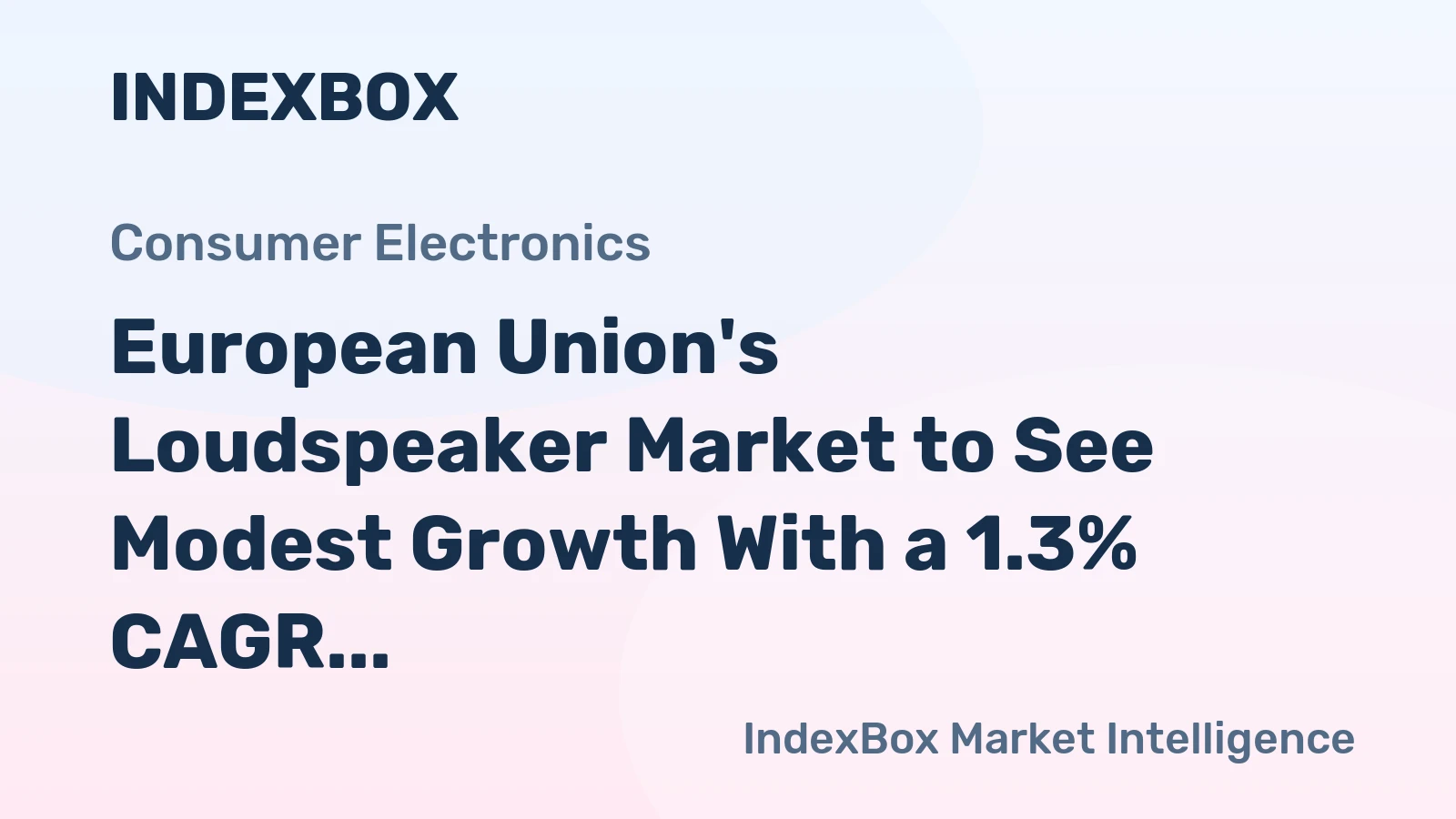 European Union's Loudspeaker Market to See Modest Growth With a 1.3% CAGR in Volume Through 2035