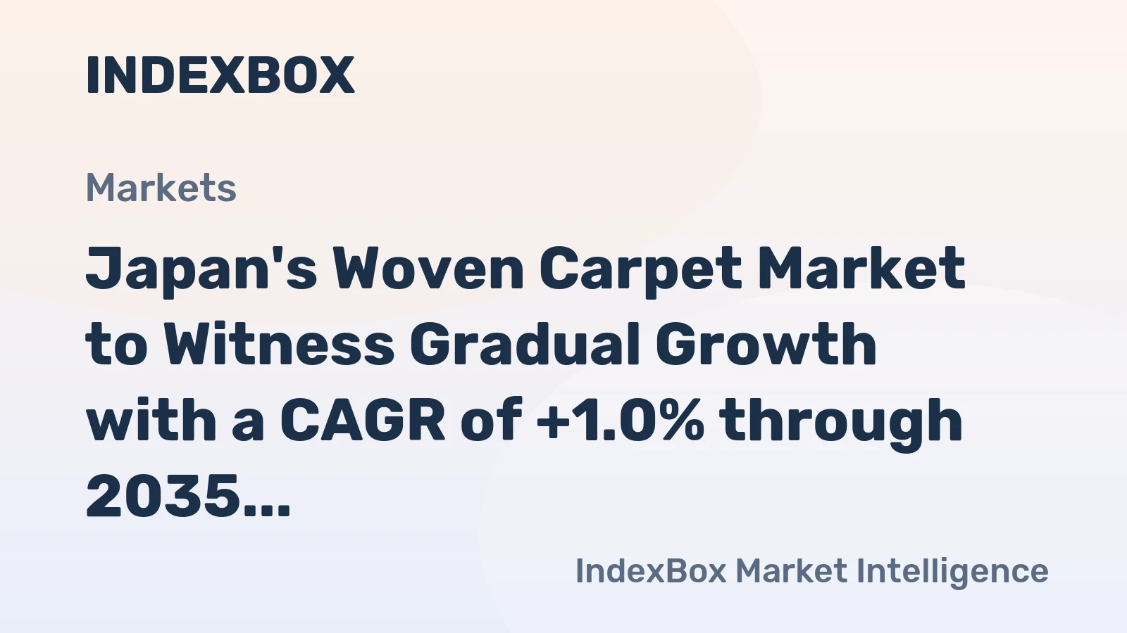 Japan's Woven Carpet Market to Witness Gradual Growth with a CAGR of +1.0% through 2035