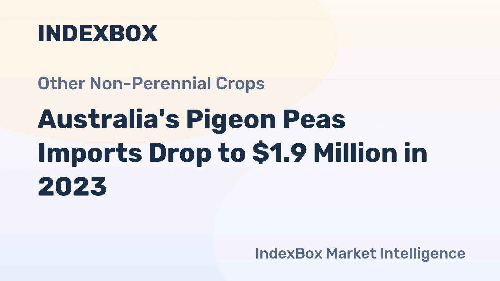 Australia's Pigeon Peas Imports Drop to $1.9 Million in 2023