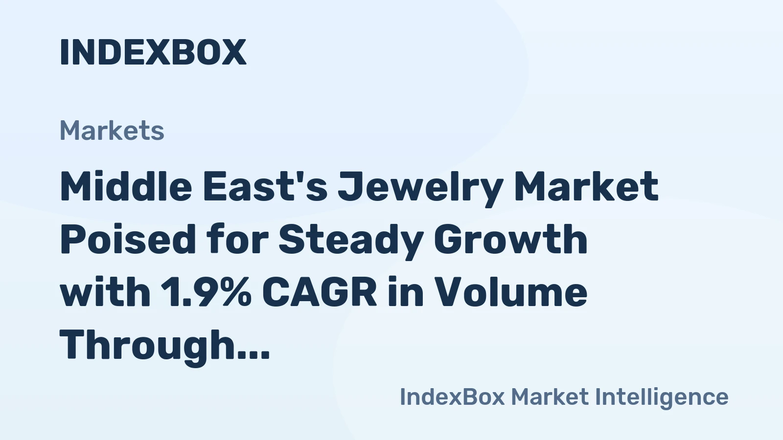 Middle East's Jewelry Market Poised for Steady Growth with 1.9% CAGR in Volume Through 2035