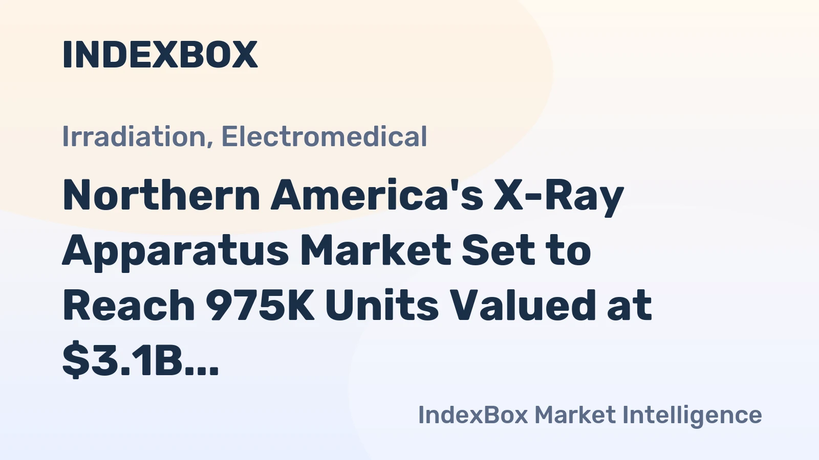 Northern America's X-Ray Apparatus Market Set to Reach 975K Units Valued at $3.1B by 2035