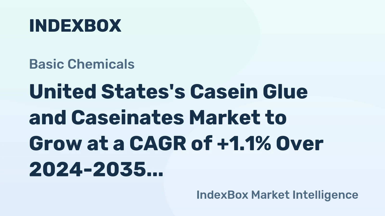 United States's Casein Glue and Caseinates Market to Grow at a CAGR of +1.1% Over 2024-2035