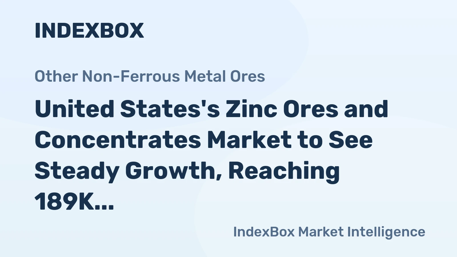United States's Zinc Ores and Concentrates Market to See Steady Growth, Reaching 189K tons and $416M by 2035