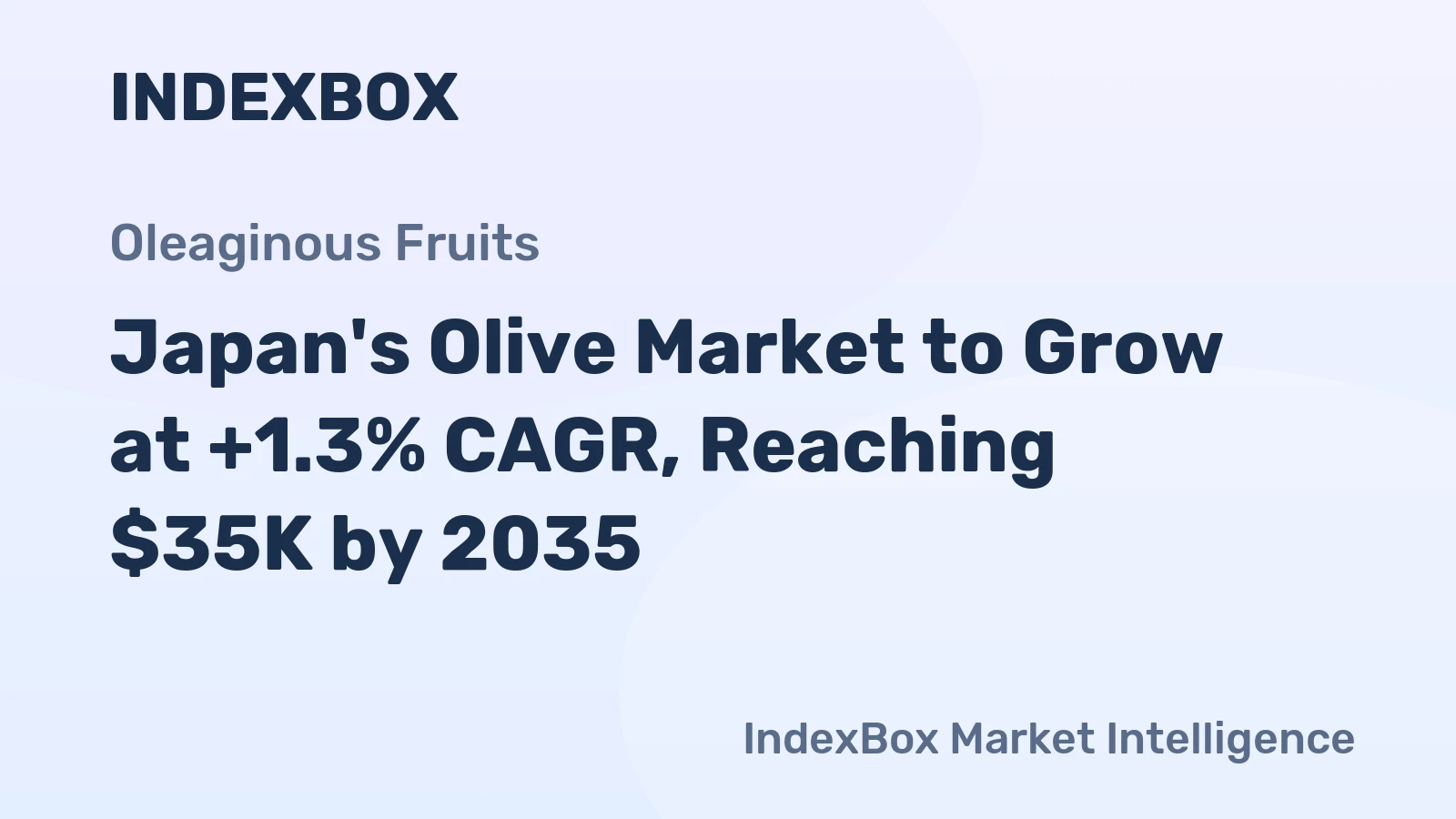 Japan's Olive Market to Grow at +1.3% CAGR, Reaching $35K by 2035
