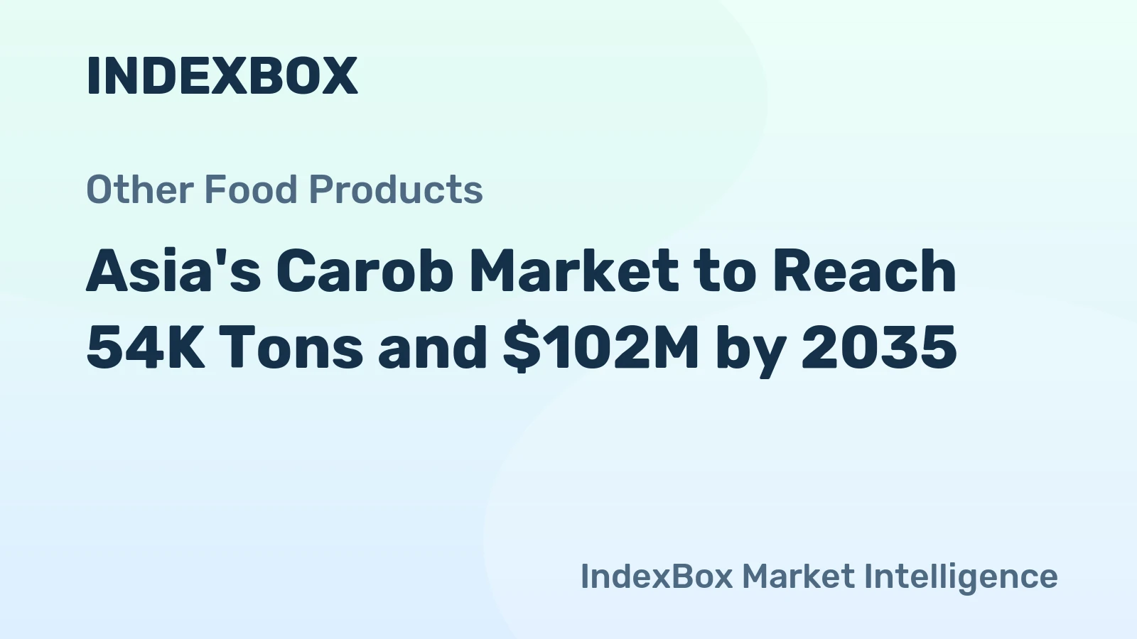 Asia's Carob Market to Reach 54K Tons and $102M by 2035
