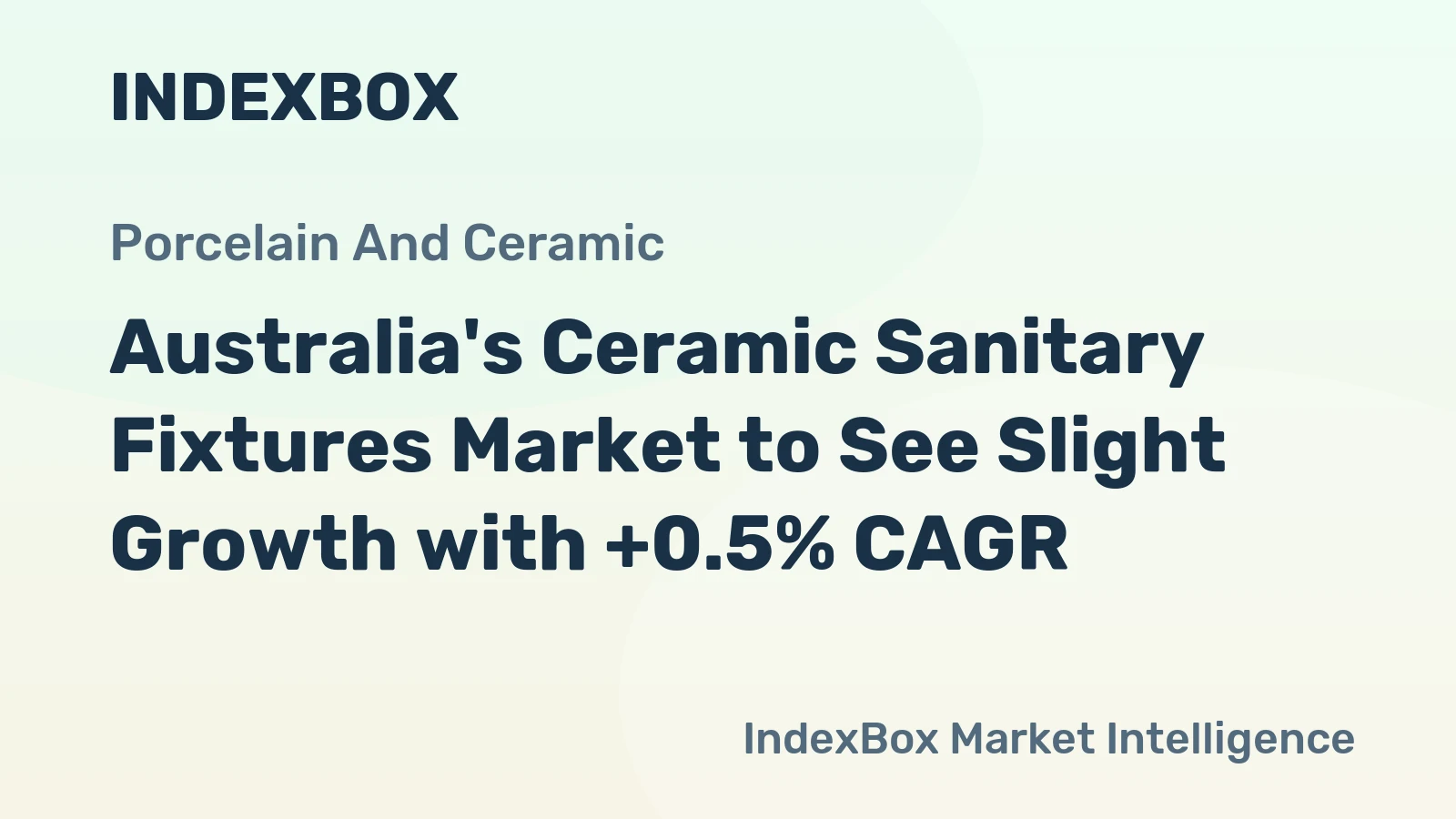 Australia's Ceramic Sanitary Fixtures Market to See Slight Growth with +0.5% CAGR