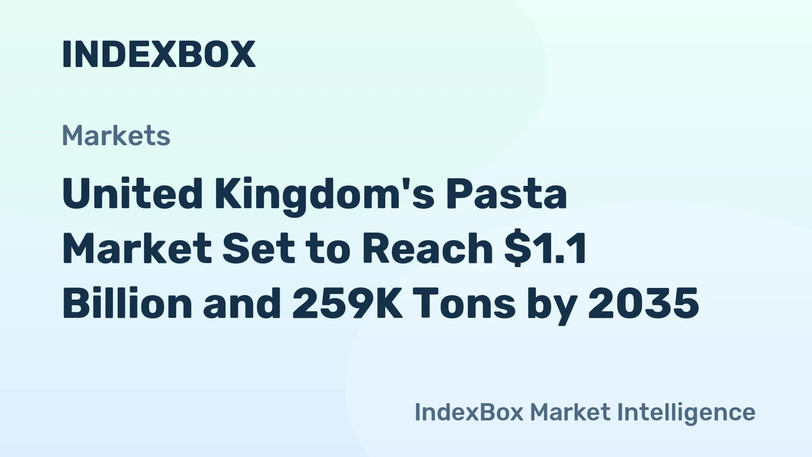 United Kingdom's Pasta Market Set to Reach $1.1 Billion and 259K Tons by 2035