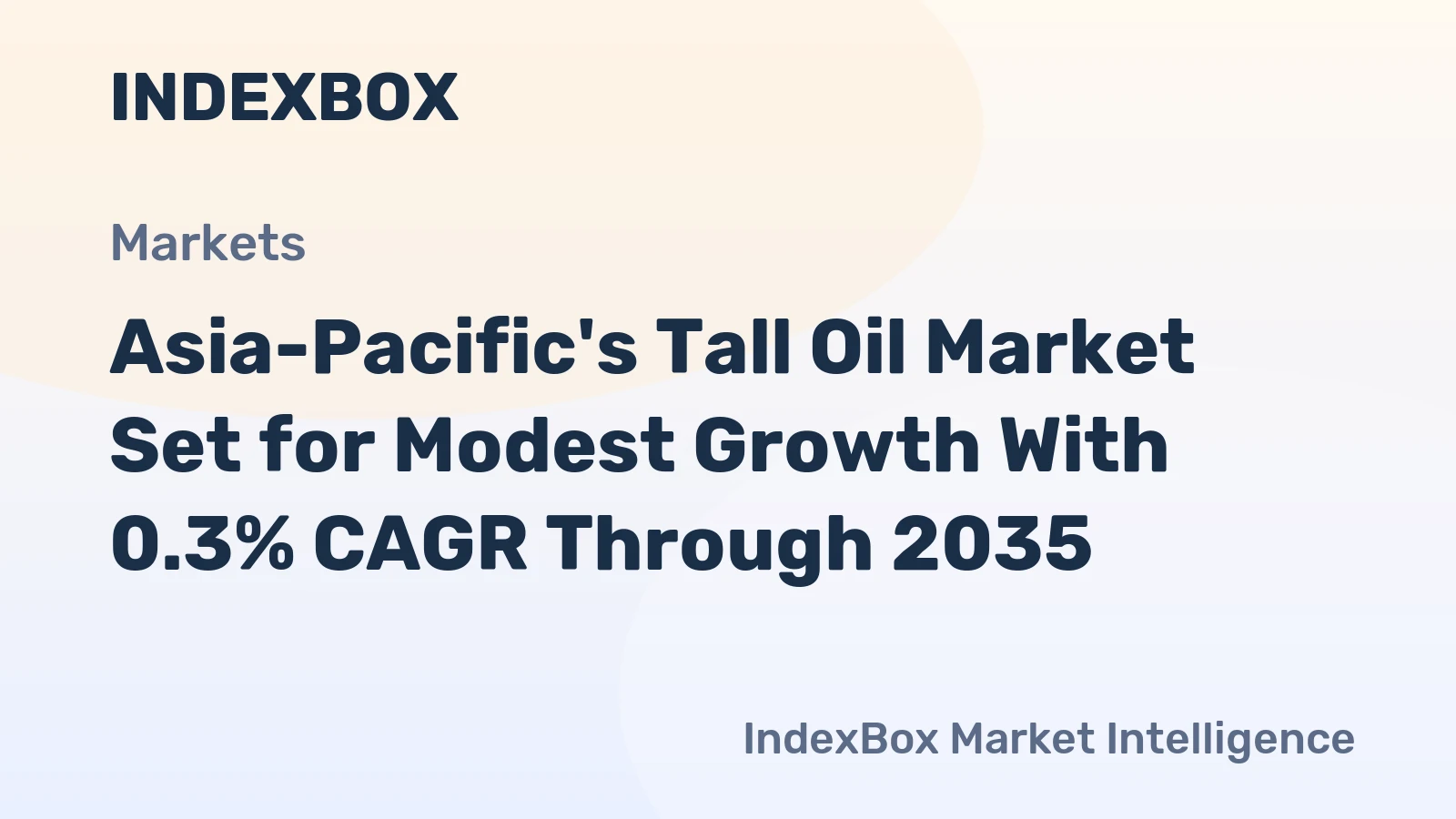 Asia-Pacific's Tall Oil Market Set for Modest Growth With 0.3% CAGR Through 2035