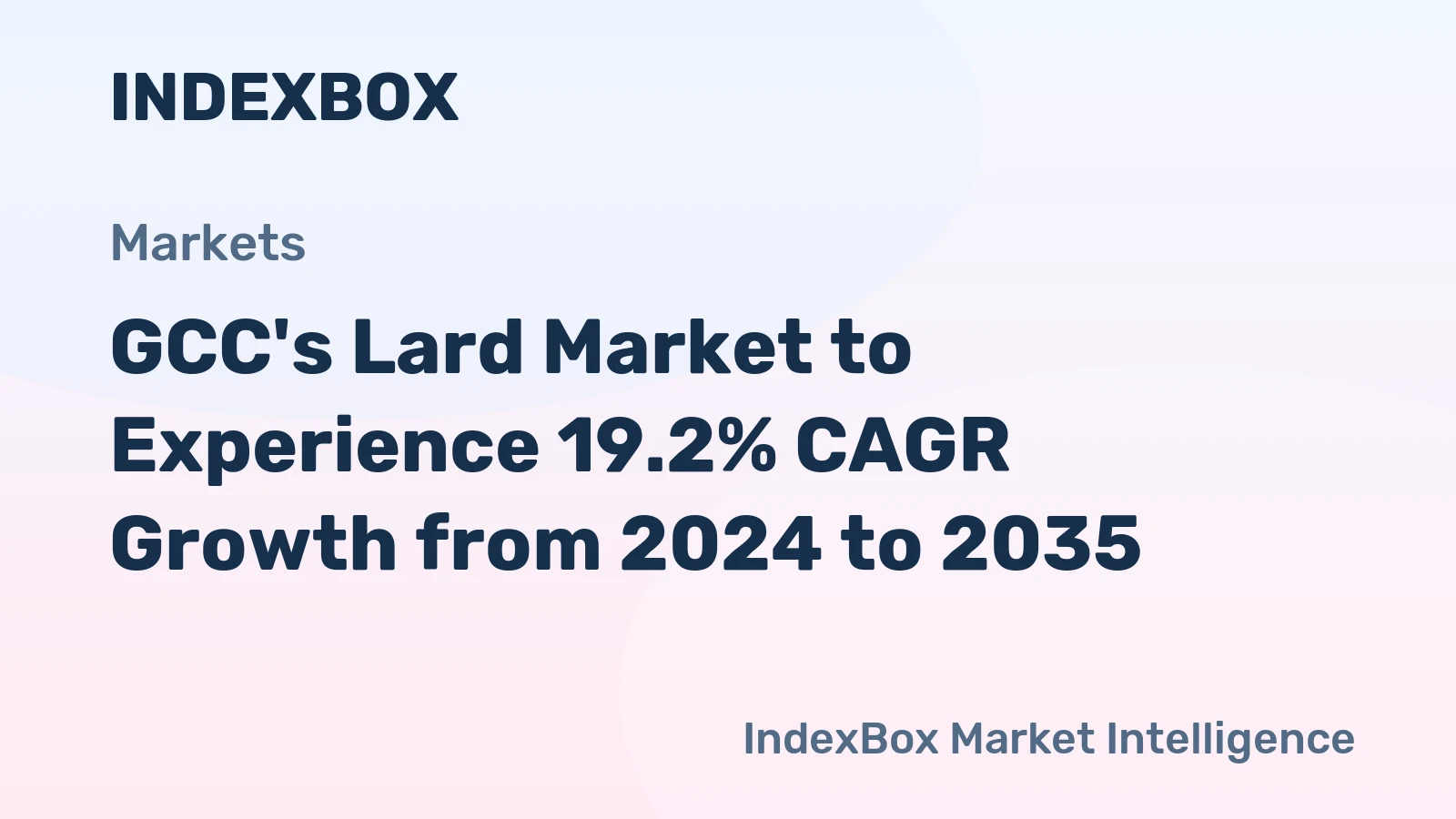 GCC's Lard Market to Experience 19.2% CAGR Growth from 2024 to 2035