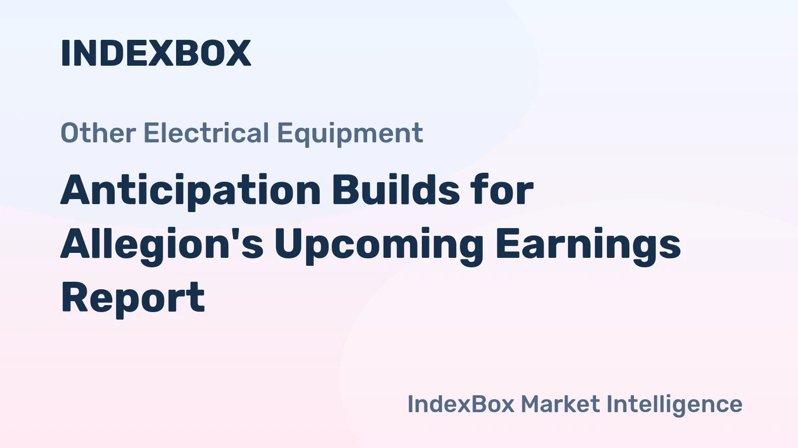 Anticipation Builds for Allegion's Upcoming Earnings Report