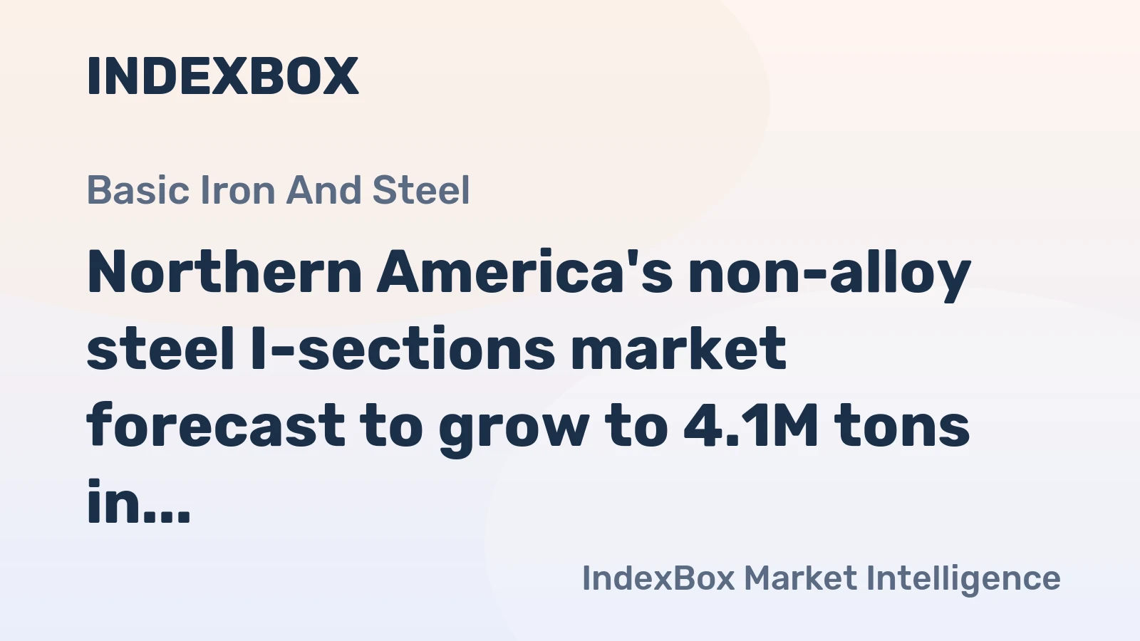 Northern America's non-alloy steel I-sections market forecast to grow to 4.1M tons in volume and $2.9B in value by 2035.