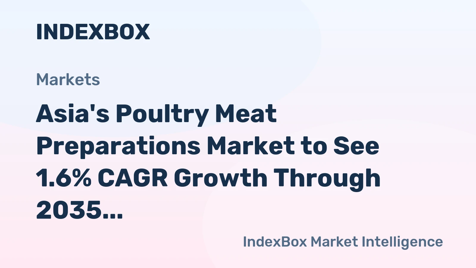 Asia's Poultry Meat Preparations Market to See 1.6% CAGR Growth Through 2035