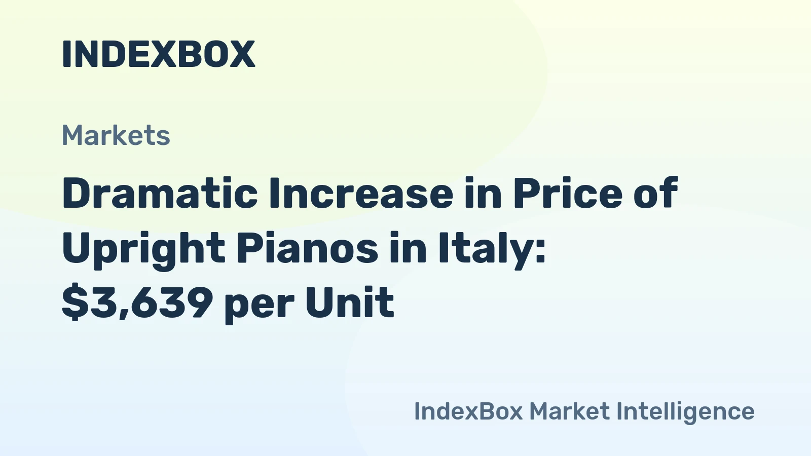 Dramatic Increase in Price of Upright Pianos in Italy: $3,639 per Unit