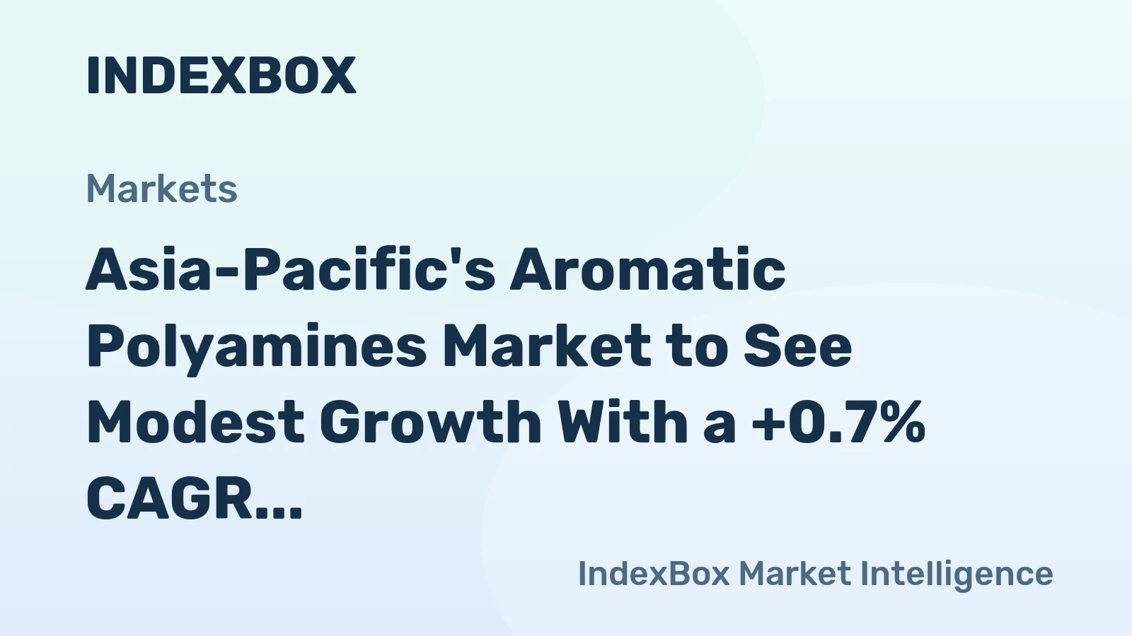 Asia-Pacific's Aromatic Polyamines Market to See Modest Growth With a +0.7% CAGR Through 2035