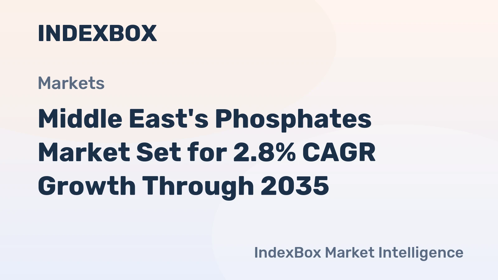 Middle East's Phosphates Market Set for 2.8% CAGR Growth Through 2035
