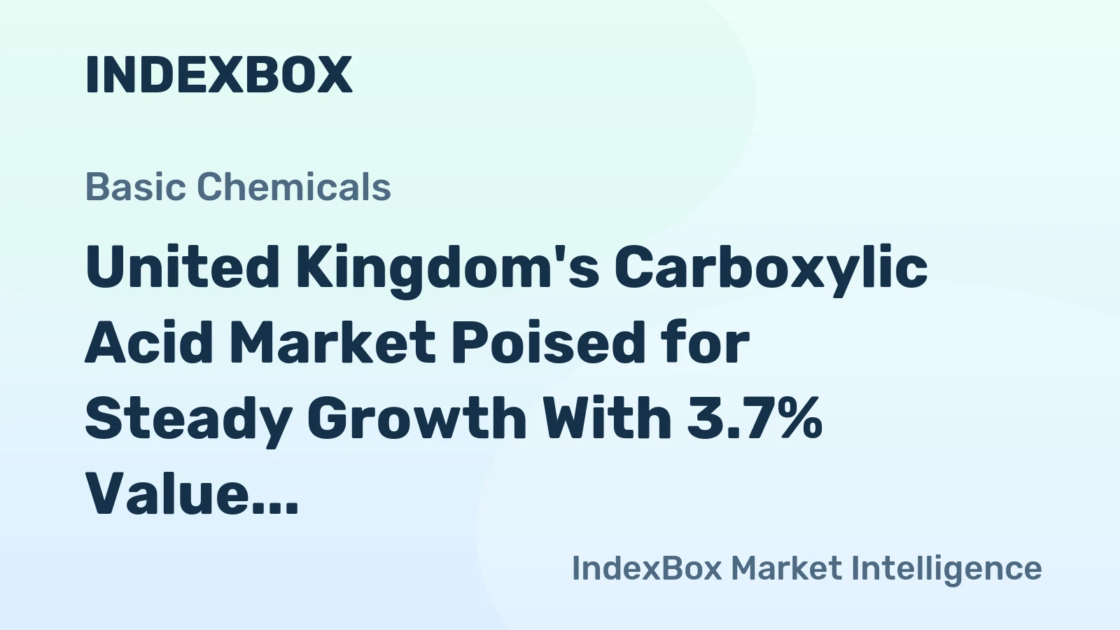 United Kingdom's Carboxylic Acid Market Poised for Steady Growth With 3.7% Value CAGR