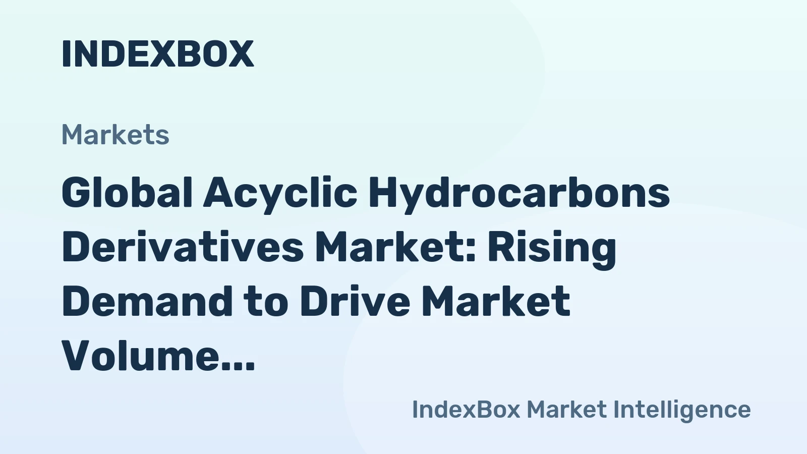 Global Acyclic Hydrocarbons Derivatives Market: Rising Demand to Drive Market Volume to 972K Tons and Market Value to $7.8B by 2035