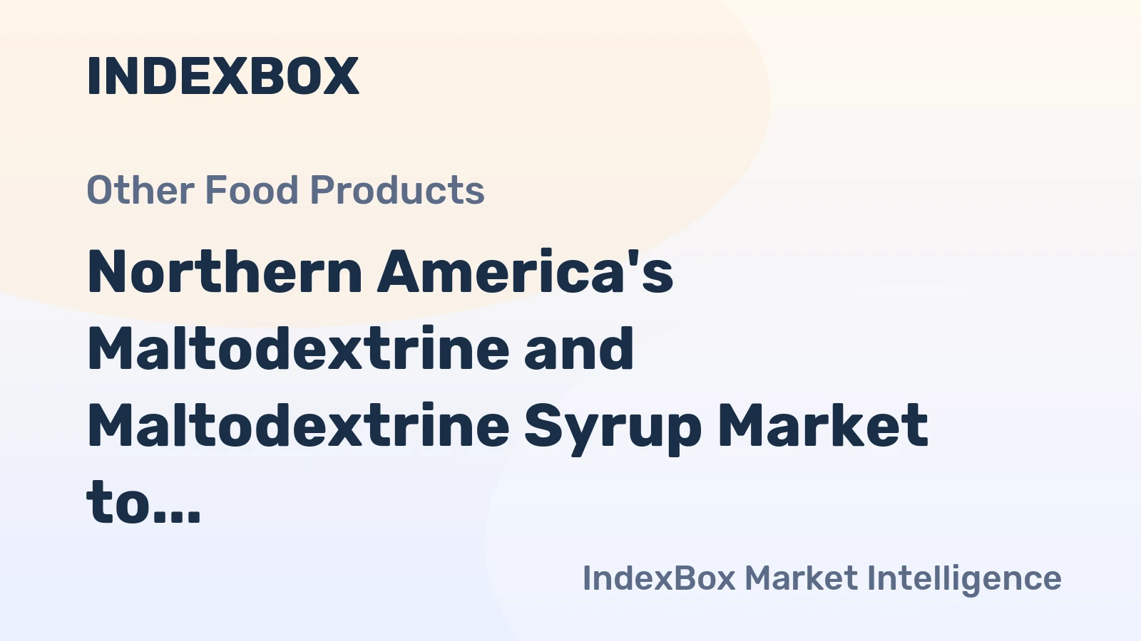 Northern America's Maltodextrine and Maltodextrine Syrup Market to Grow at 1.0% CAGR, Reaching 210K Tons by 2035