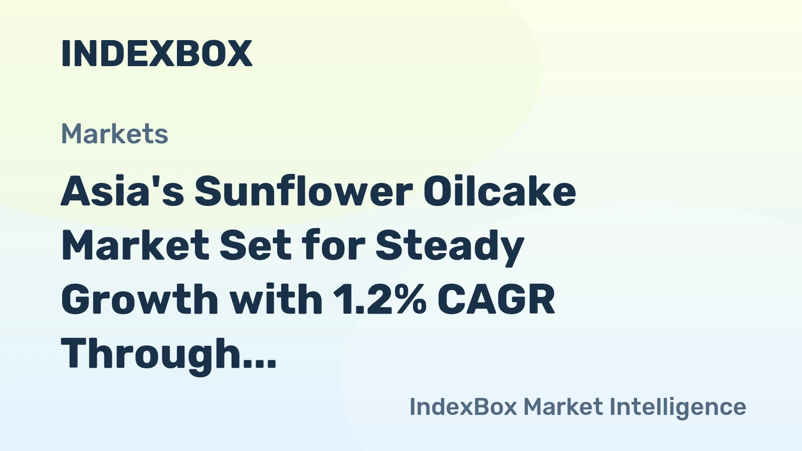 Asia's Sunflower Oilcake Market Set for Steady Growth with 1.2% CAGR Through 2035