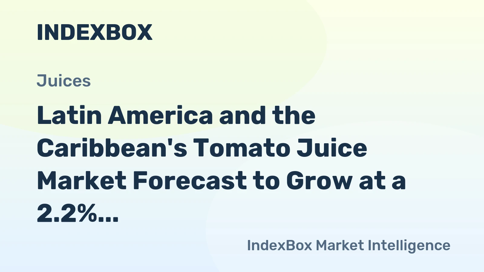 Latin America and the Caribbean's Tomato Juice Market Forecast to Grow at a 2.2% CAGR Through 2035
