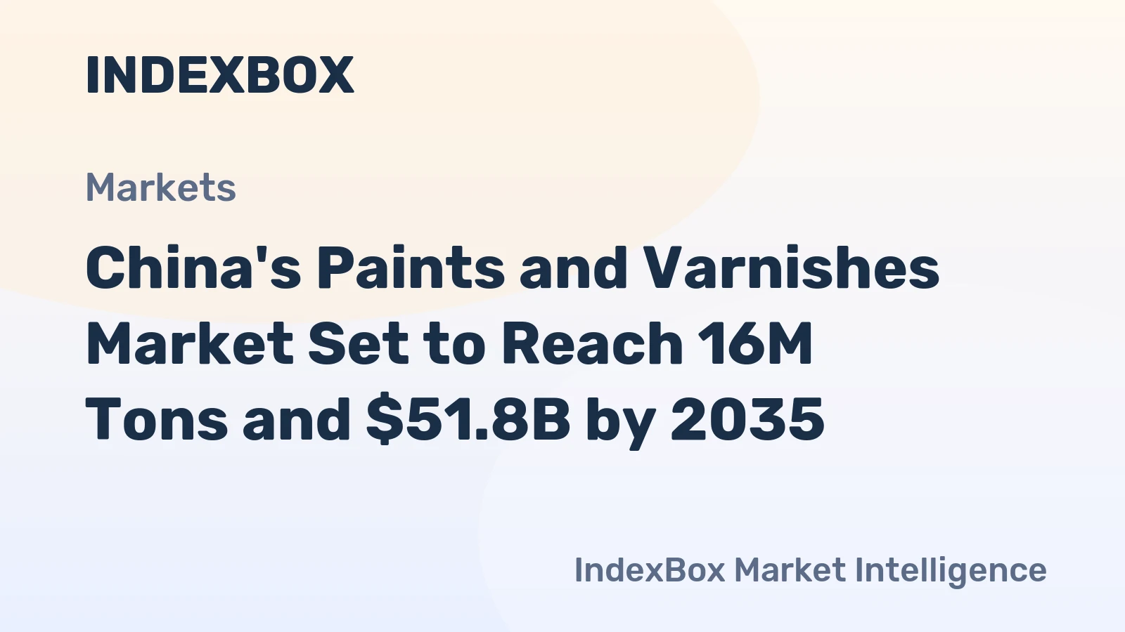 China's Paints and Varnishes Market Set to Reach 16M Tons and $51.8B by 2035